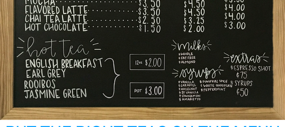 What Should Be On Your Tea Menu? - Firsd Tea